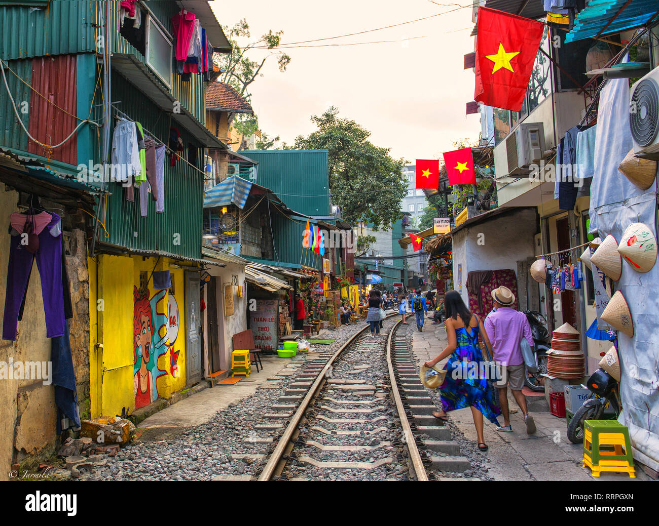 Hanoi Old Quarter lies the quirky train street Stock Photo - Alamy