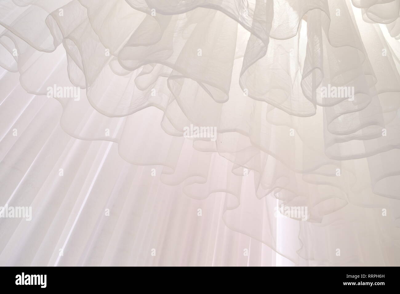 White curtain home interior background Stock Photo - Alamy