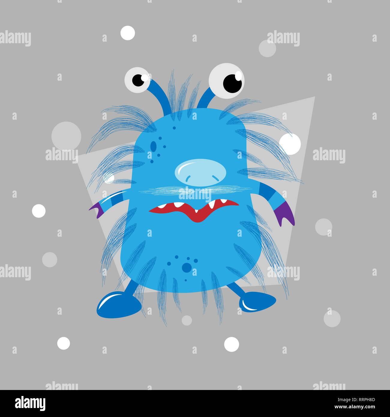 cartoon cool fat monster. vector monster character 10 eps Stock Vector ...