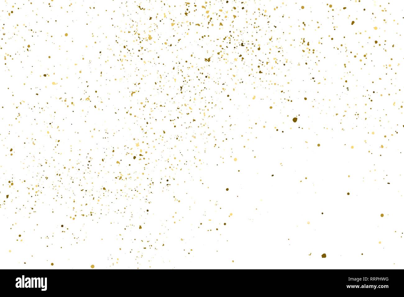 Gold Glitter Texture Isolated On White. Amber Particles Color ...