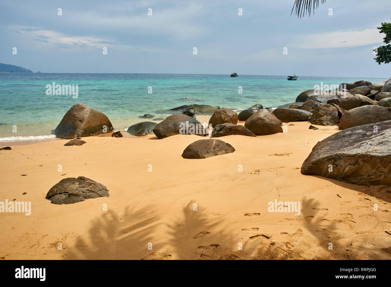 rock of the beach Panuba on Tioman island, Malaysia Stock Photo - Alamy