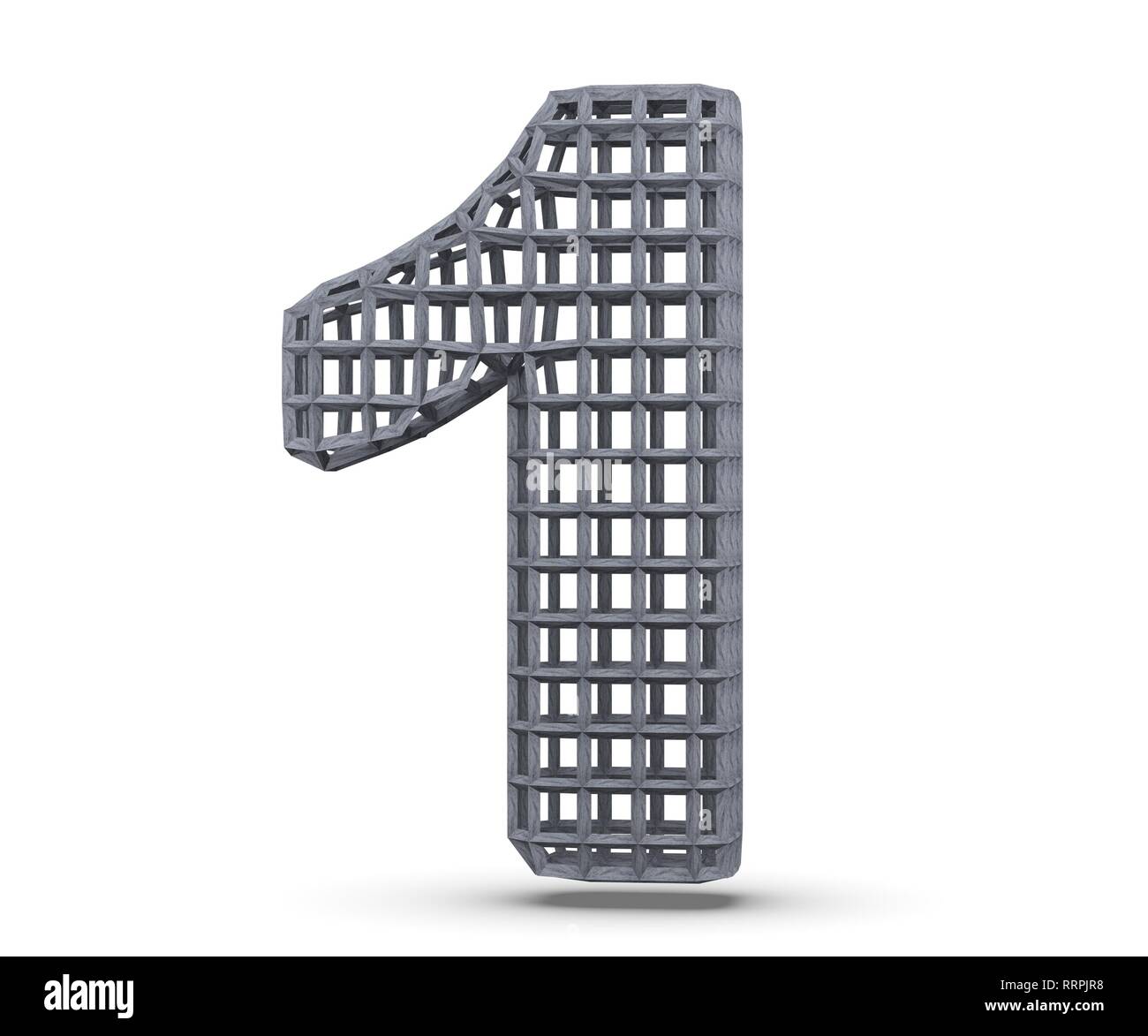 3D rendering concrete number 1 one. 3D render Illustration Stock Photo ...