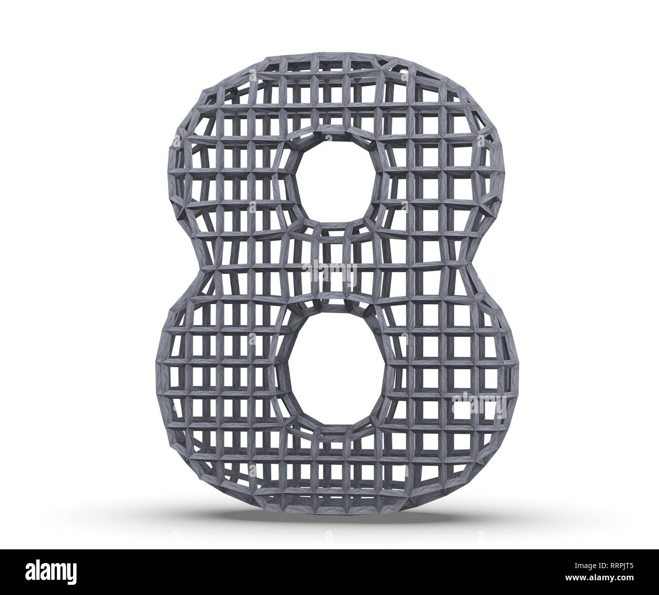 3D rendering concrete number 8 eight. 3D render Illustration Stock ...