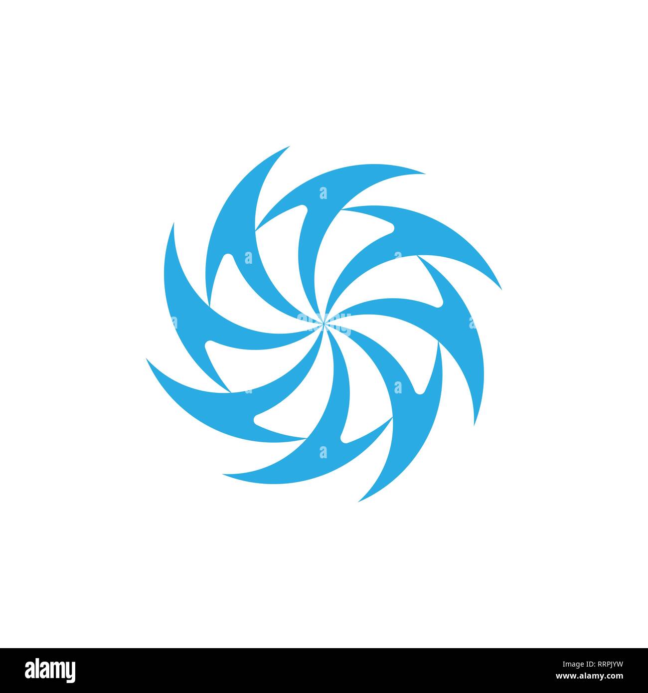 circle curves arrows rotation design logo vector Stock Vector Image ...