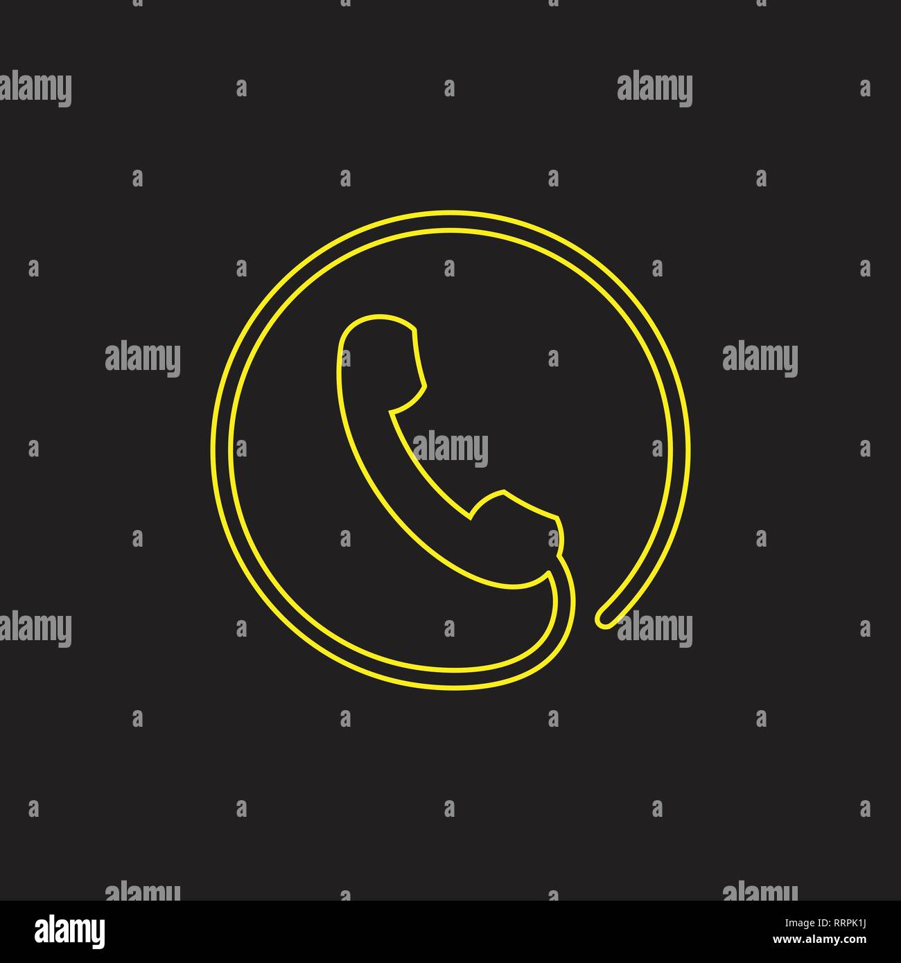 Telephone icon linear logo Stock Vector Images - Alamy