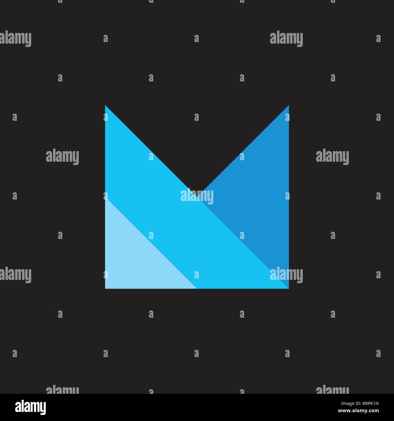 letter m simple paper fold design logo Stock Vector Image & Art - Alamy