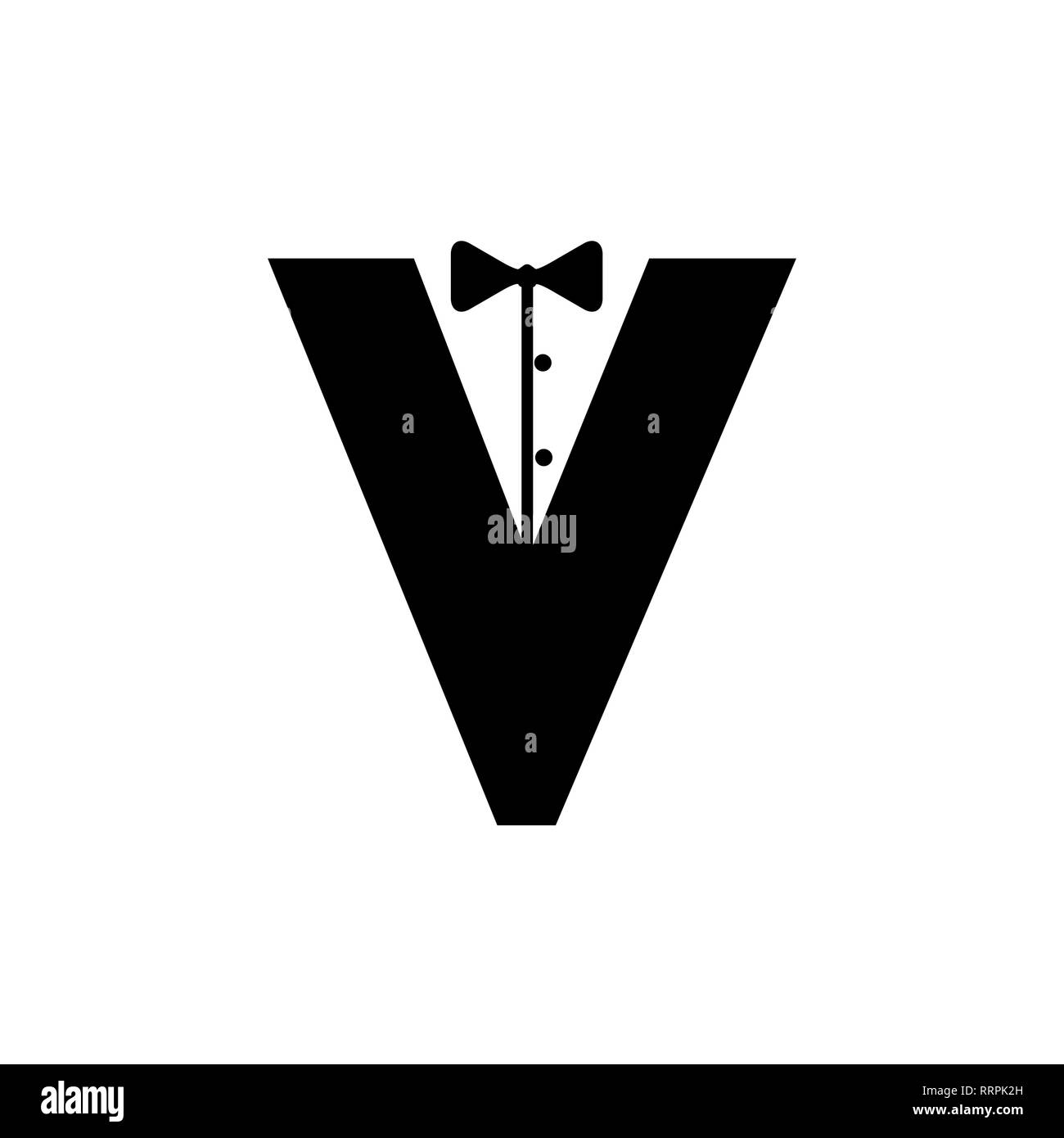 letter v coat formal suit design logo vector Stock Vector Image & Art ...