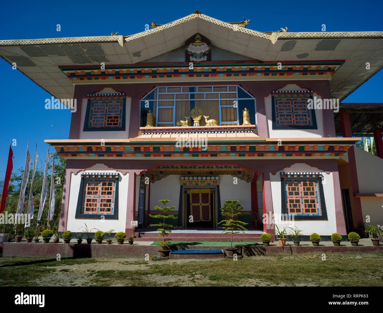 Facade of monastery, Kaluk, Sikkim, India Stock Photo - Alamy