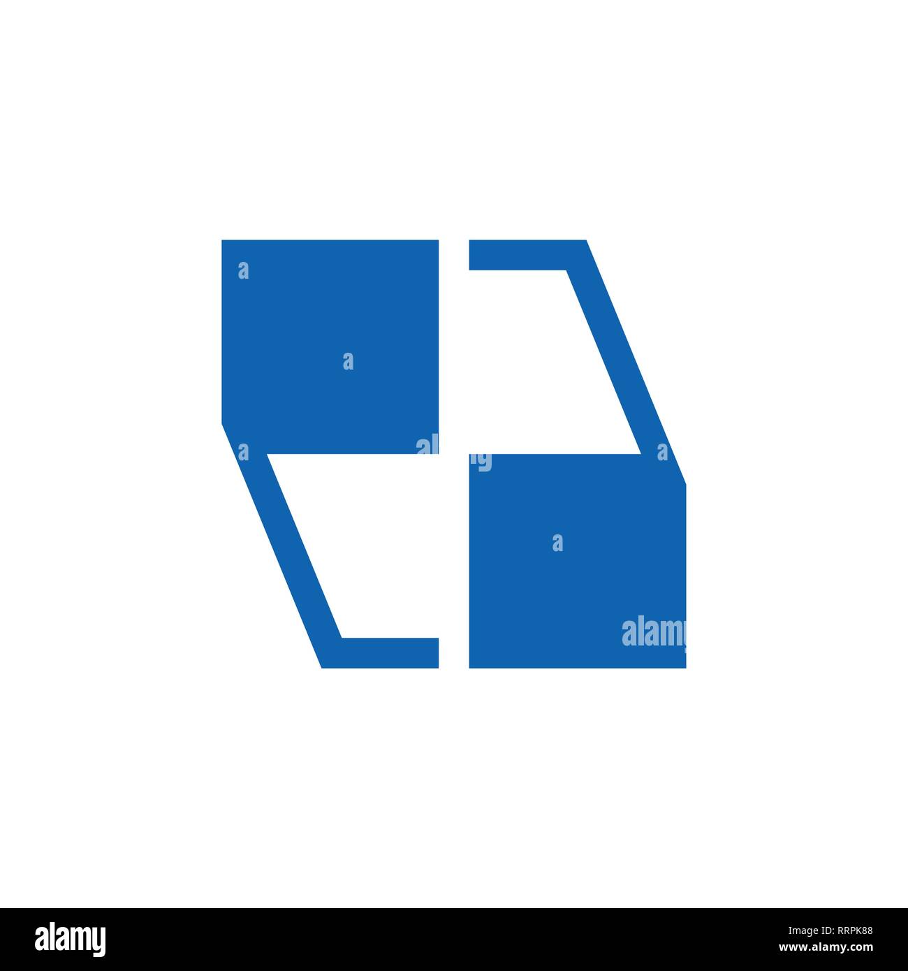 abstract linked geometric square object logo vector Stock Vector Image ...