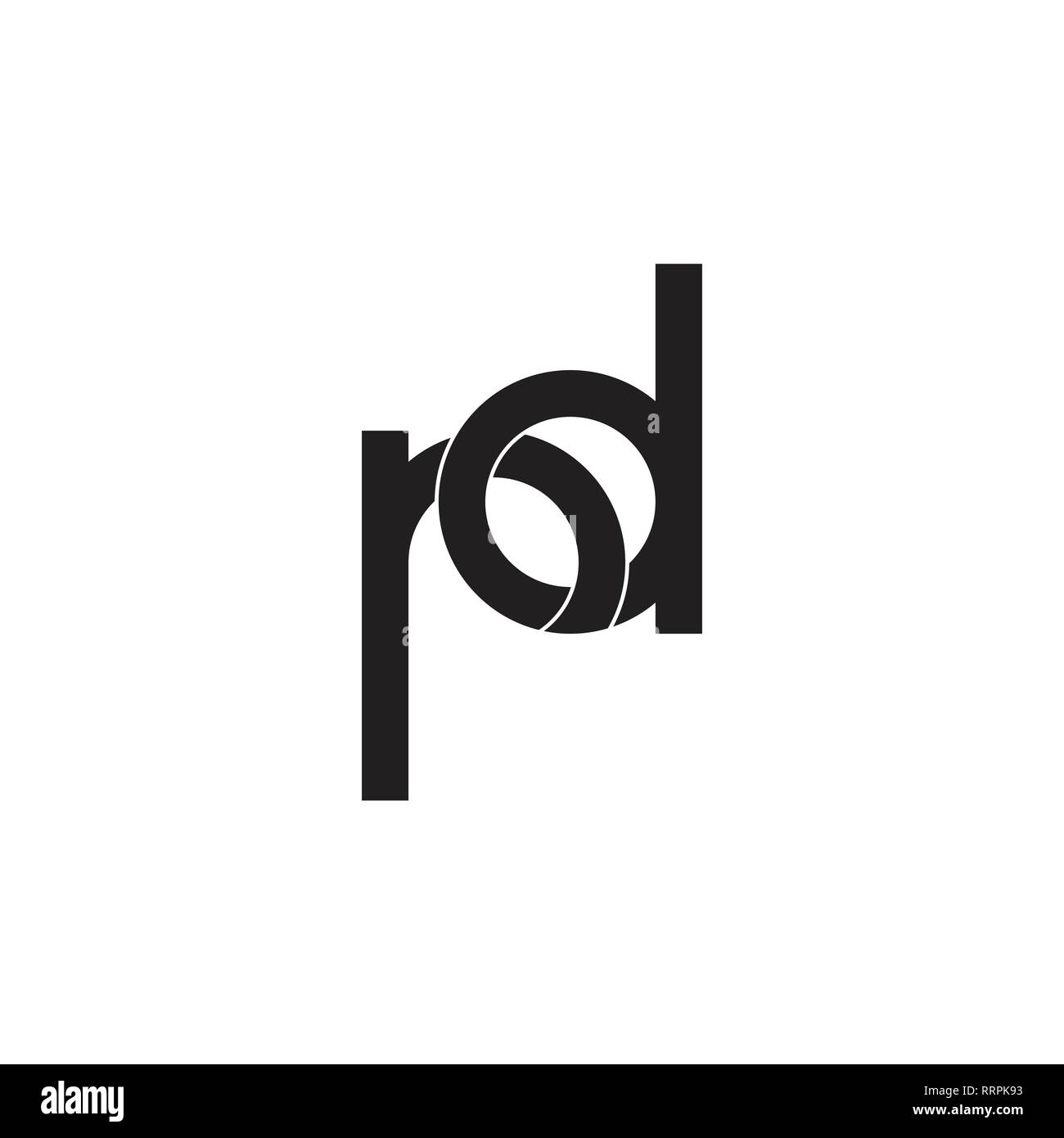 letters rd simple linked logo vector Stock Vector Image & Art - Alamy