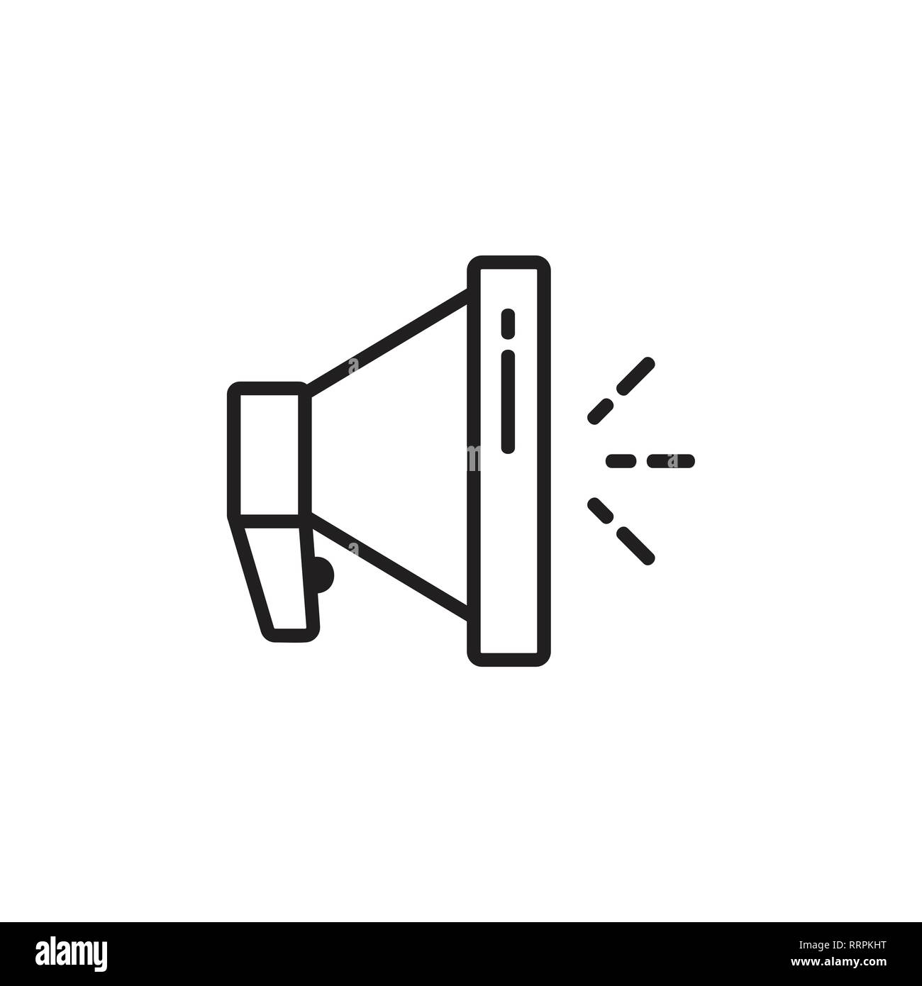 Discount megaphone icon outline Black and White Stock Photos & Images ...