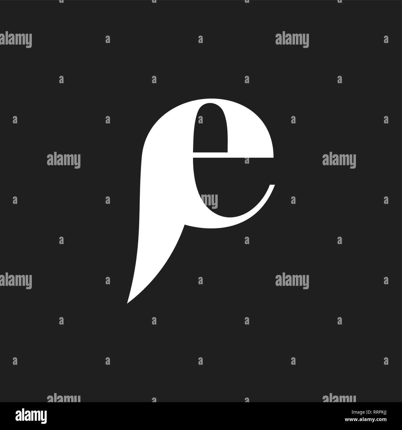abstract letters pe simple smile talk design logo vector Stock Vector ...