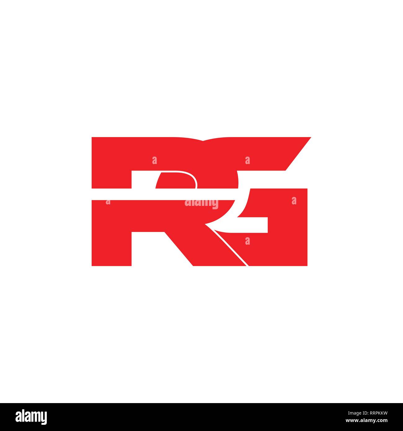 letters rg simple linked geometric monogram logo vector Stock Vector ...