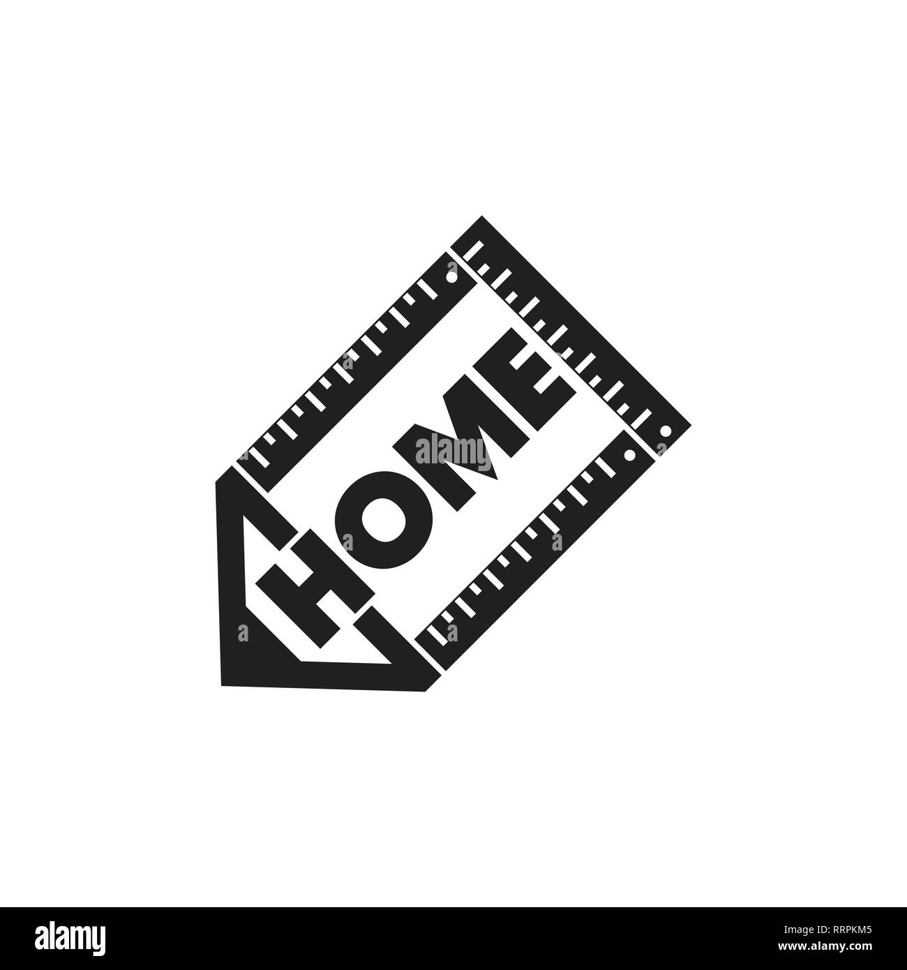 Pencil ruler icon template Cut Out Stock Images & Pictures - Alamy