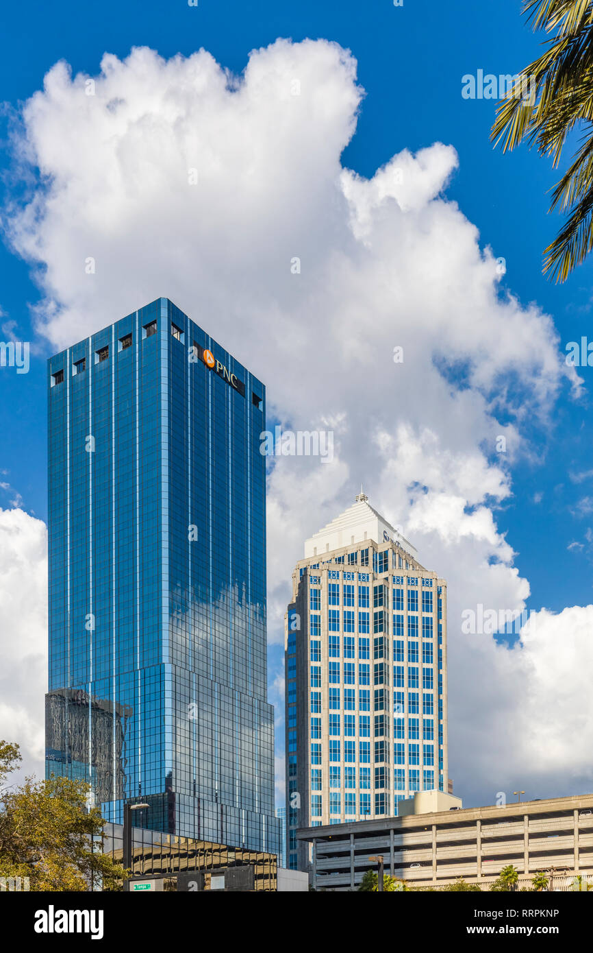 Tall buildings in downtown Tampa Florida on a bright sunny day Stock ...