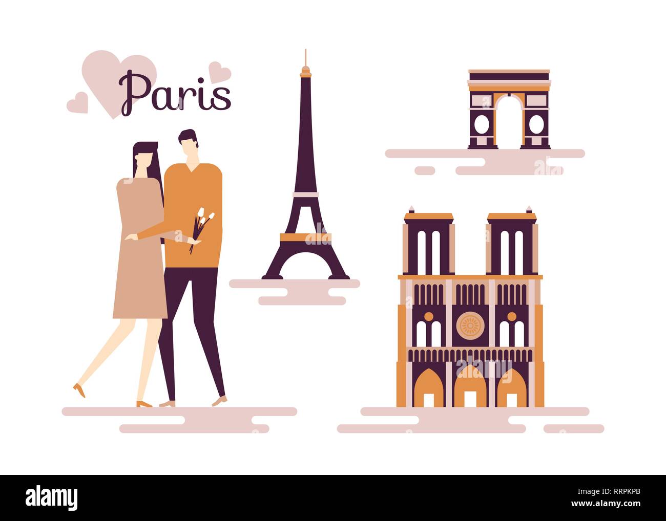 Travel to France - colorful flat design style illustration Stock Vector ...