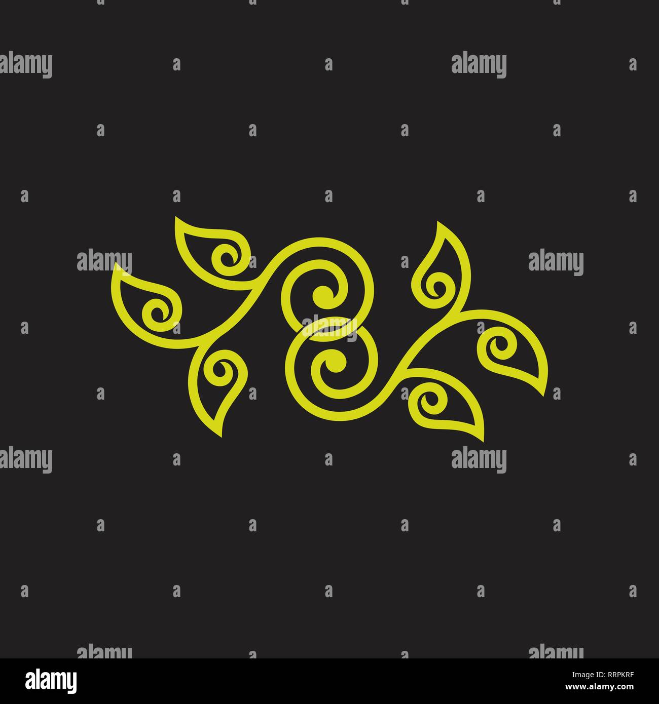 abstract linked loop green plant logo vector Stock Vector Image & Art ...