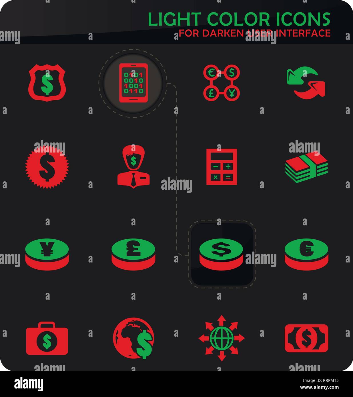 Currency exchange icons set Stock Vector Image & Art - Alamy