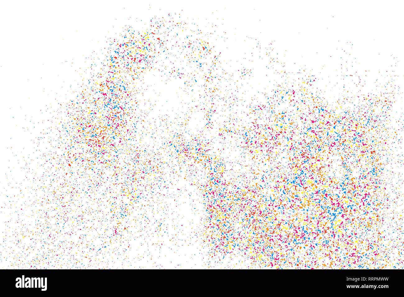Abstract Explosion Of Confetti. Colorful Grainy Texture Isolated On ...