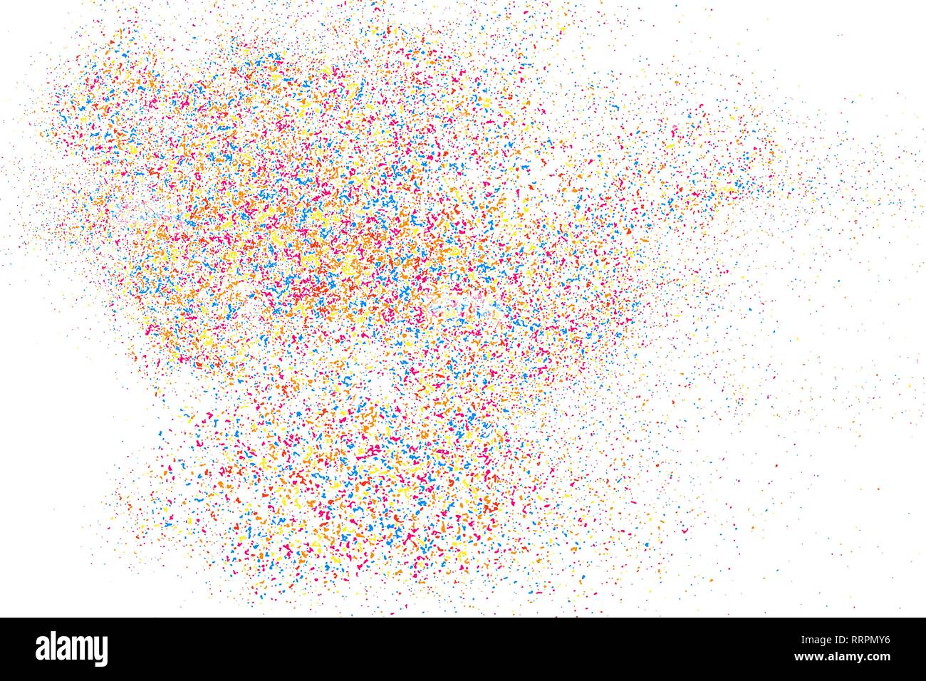 Abstract Explosion Of Confetti. Colorful Grainy Texture Isolated On ...
