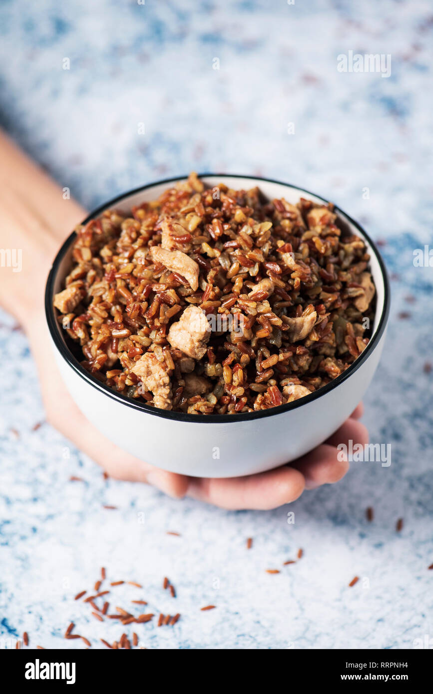 Man eating rice hi-res stock photography and images - Alamy