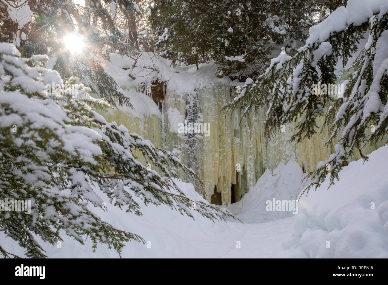 Eben Junction, Michigan - The Eben Ice Caves, also known as the Rock ...