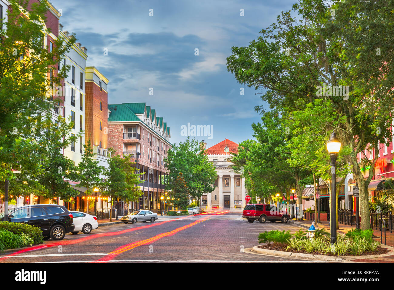 Gainesville, Florida, USA downtown cityscape at twilight Stock Photo ...