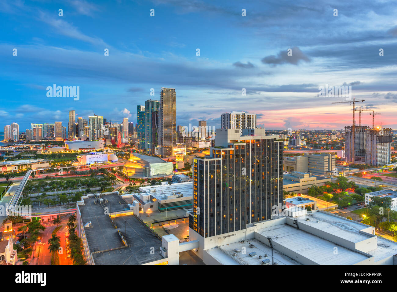 Miami view skyline hi-res stock photography and images - Alamy