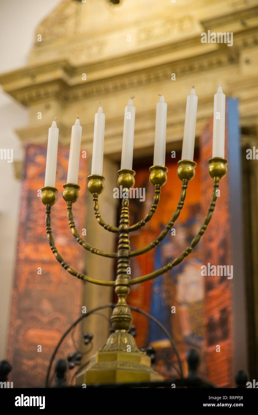 Menorah, Old Synagogue Museum, Krakow, Poland Stock Photo - Alamy