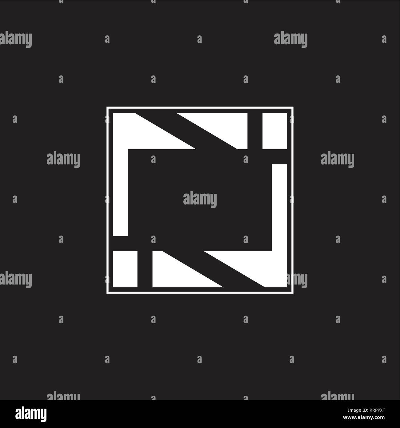 square geometric frame logo vector Stock Vector Image & Art - Alamy