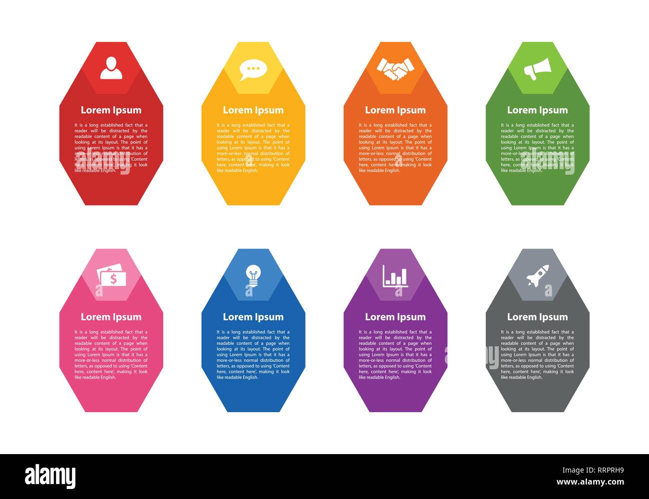 Infographic design business concept vector illustration with 8 steps or ...