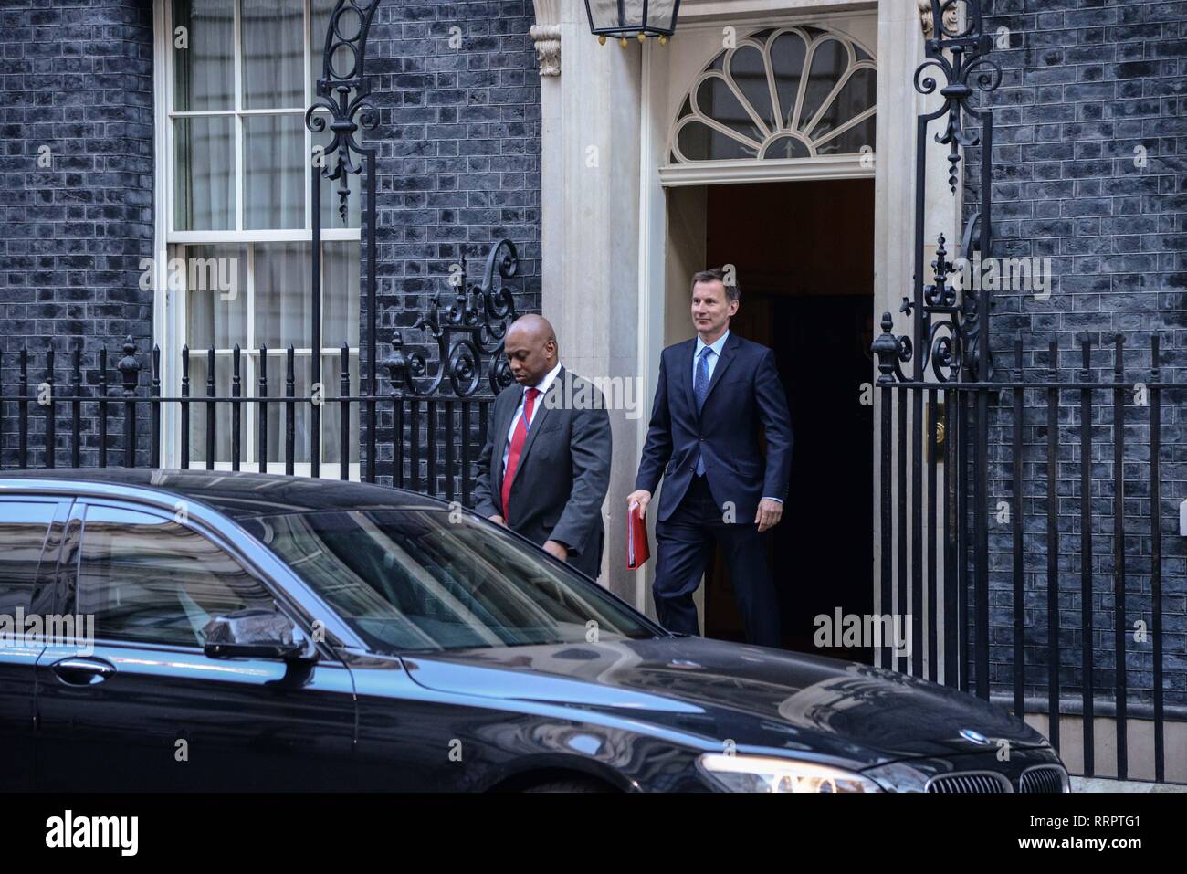 London, UK. 26th Feb, 2019. Jeremy Hunt MP, Foreign Secretary leaving ...