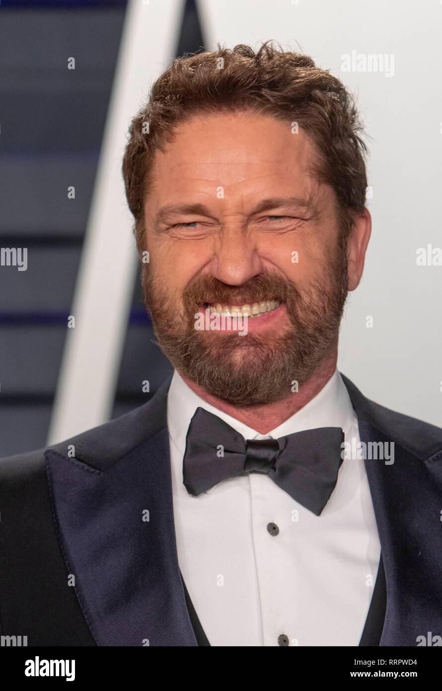 Gerard Butler attends the Vanity Fair Oscar Party at Wallis Annenberg ...
