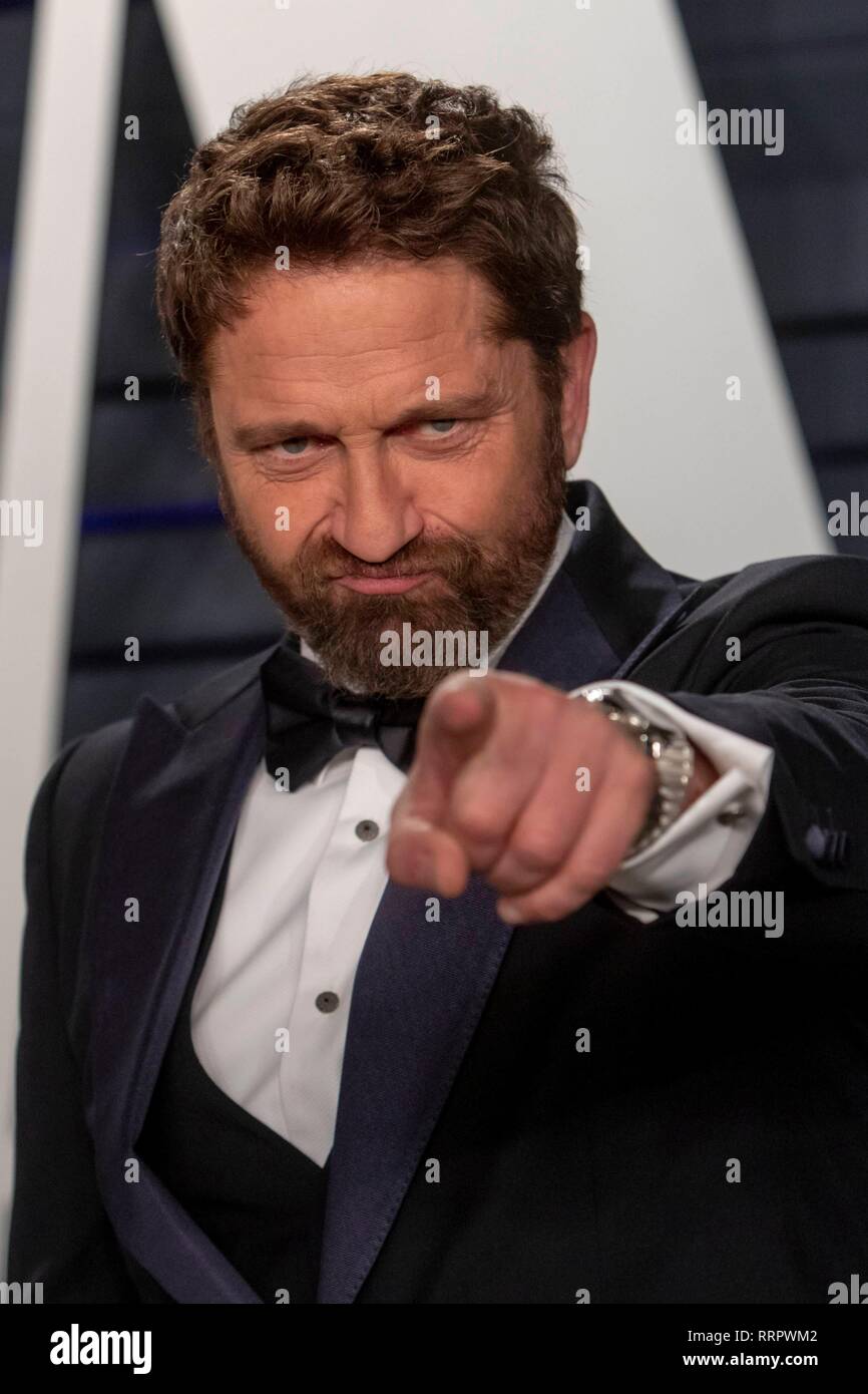 Gerard Butler attends the Vanity Fair Oscar Party at Wallis Annenberg ...