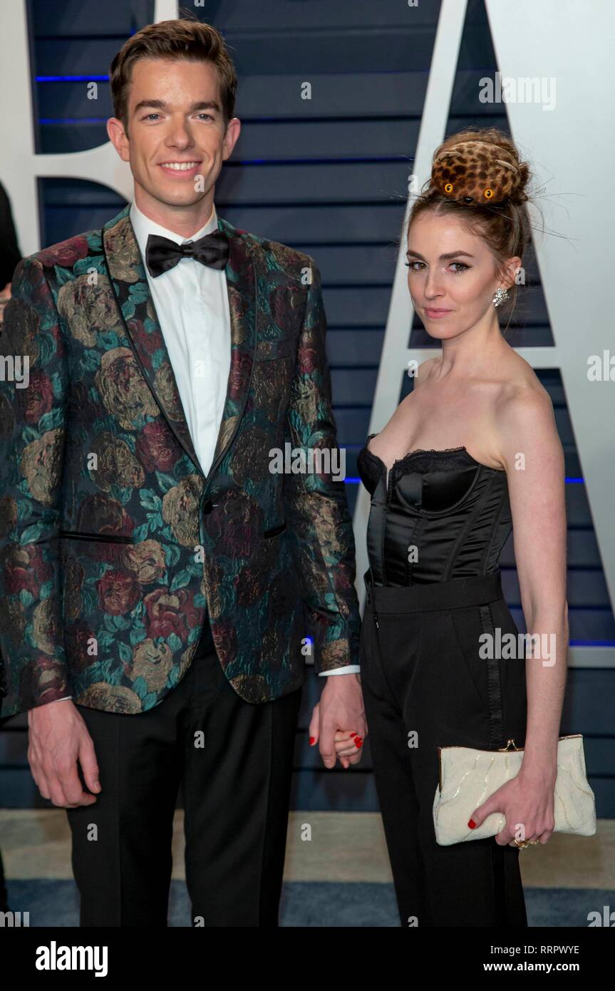 John Mulaney and Annamarie Tendler attend the Vanity Fair Oscar Party ...