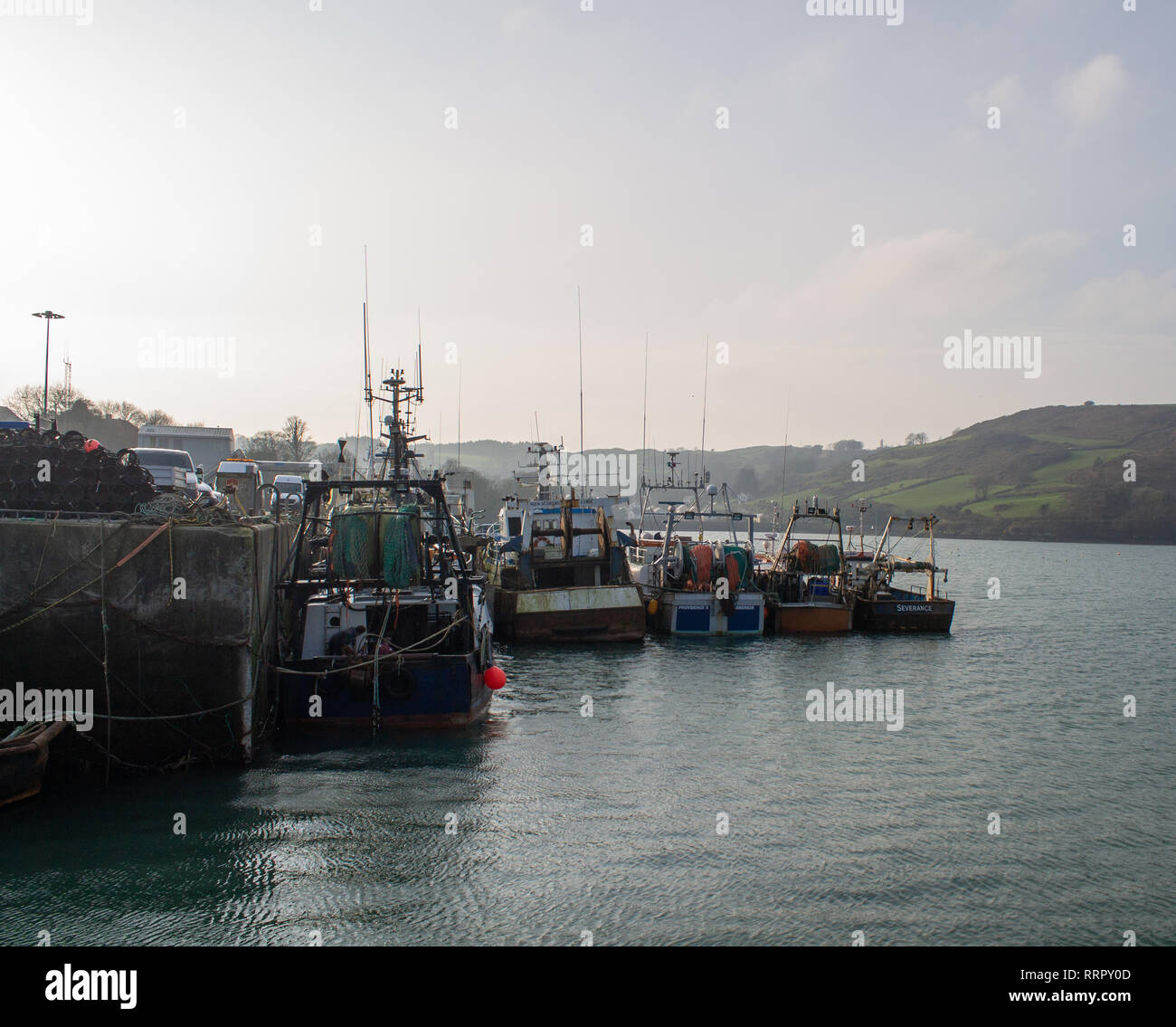 The quay, Union Hall, West Cork, Ireland, February 26th 2019 With the ...
