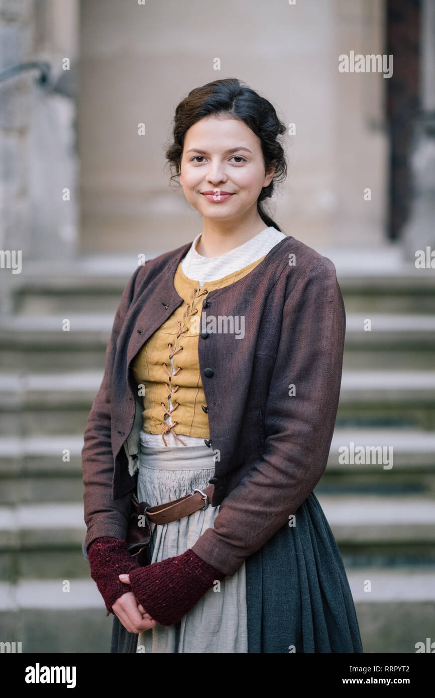 Pattensen, Germany. 26th Feb, 2019. The actress Nina Kaiser as Luise is on the set of "The fairy ...