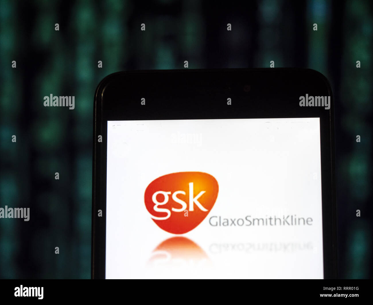 Ukraine. 22nd Nov, 2018. GlaxoSmithKline Pharmaceutical company logo ...