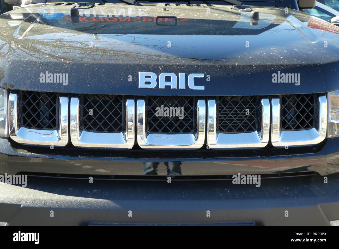 24 February 2019, Köln: The lettering of the Chinese automobile ...
