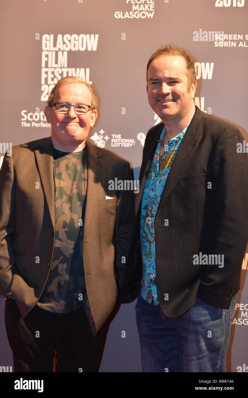 Glasgow, UK. 26th Feb, 2019. Actors/Writers, Ford Kiernan( left) and ...