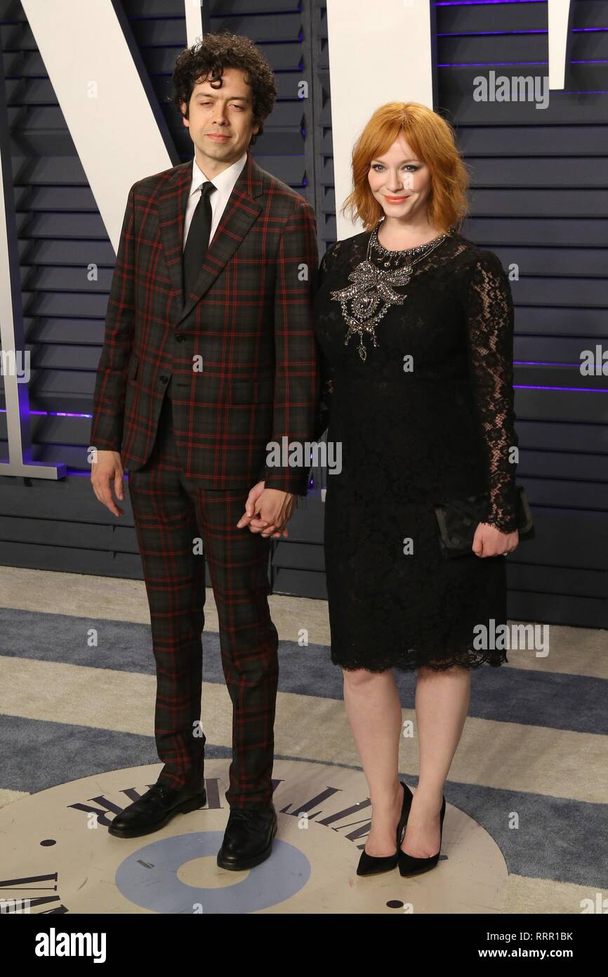Beverly Hills, CA. 24th Feb, 2019. Geoffrey Arend, Christina Hendricks ...