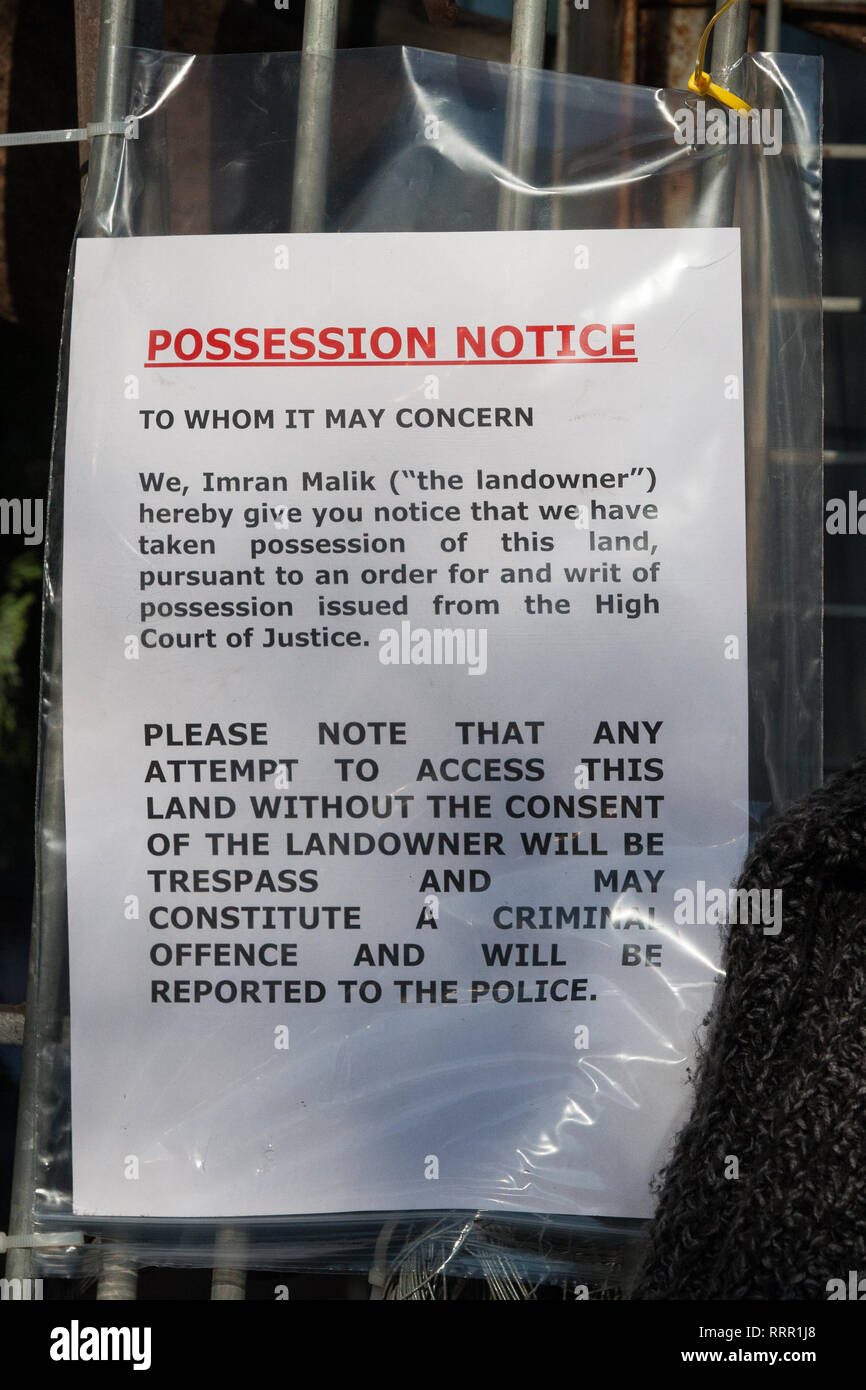 Possession notice hi-res stock photography and images - Alamy