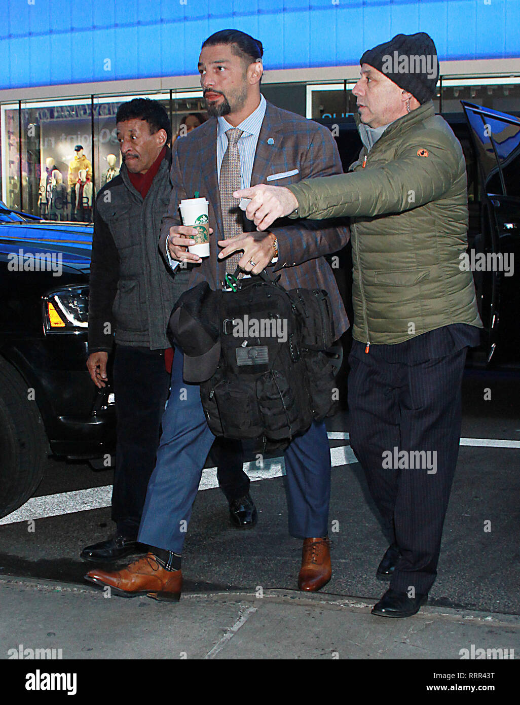 New York, NY, USA. 26th Feb, 2019. Roman Reigns of the WWE at Good ...