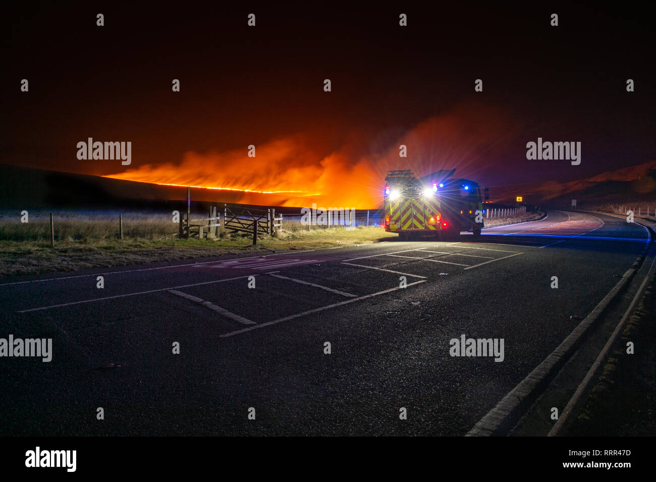 Moorland fire marsden moor hi-res stock photography and images - Alamy