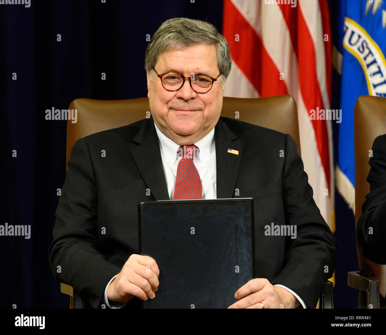 Attorney General William Barr seen at the Department of Justice African ...