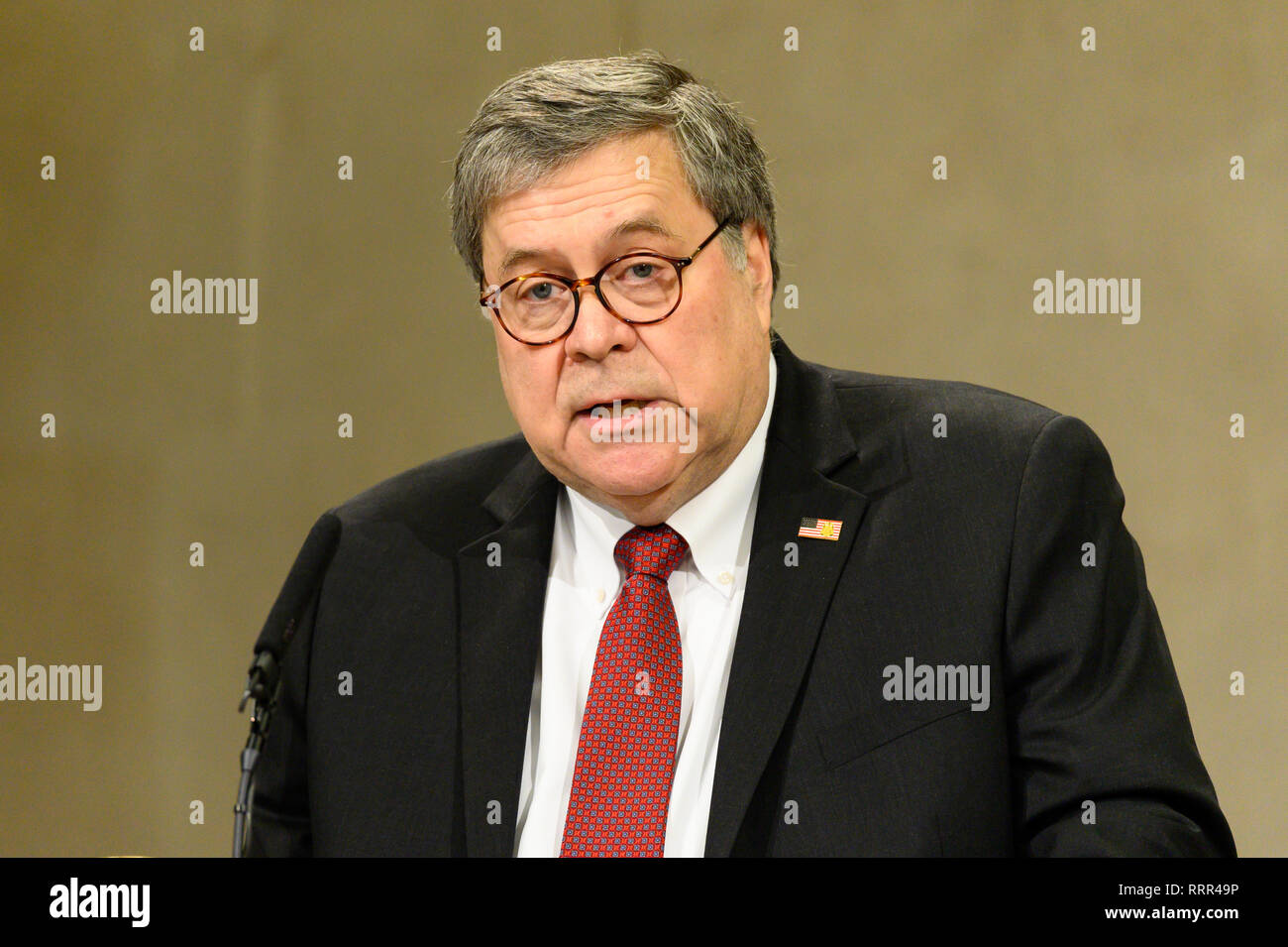 Attorney General William Barr seen at the Department of Justice African ...