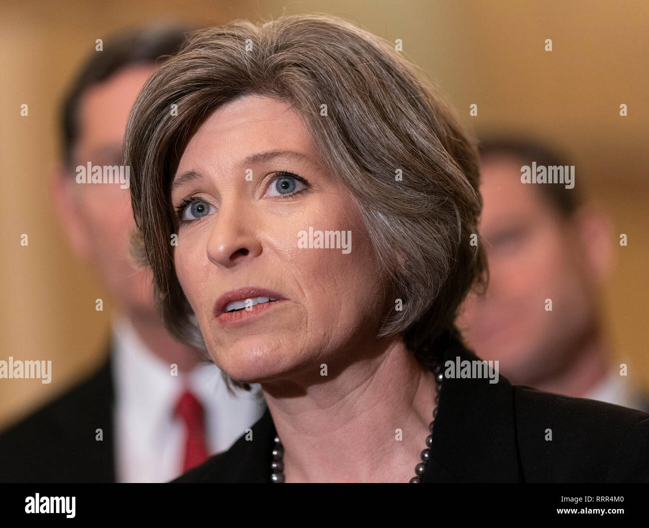 United States Senator Joni Ernst (Republican of Iowa) speaks on Capitol ...