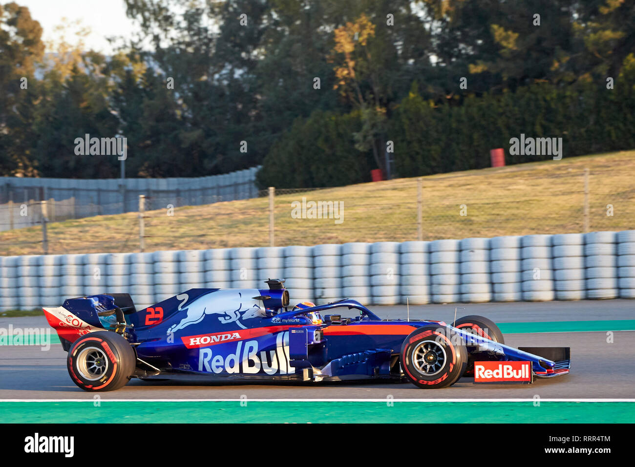 Alexander Albon (Red Bull Toro Rosso Honda) STR14 car, seen in action ...