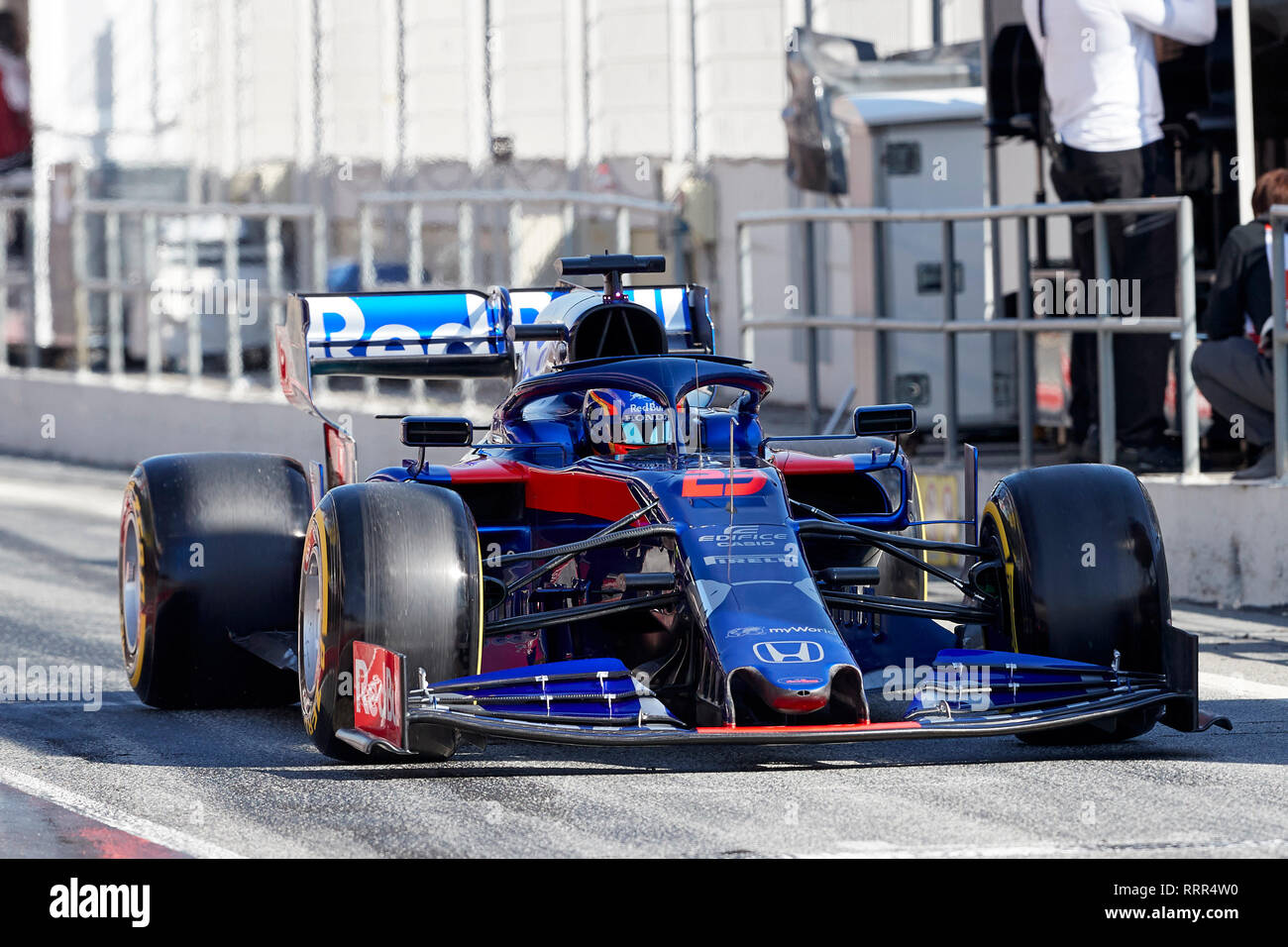 Alexander Albon (Red Bull Toro Rosso Honda) STR14 car, seen in action ...