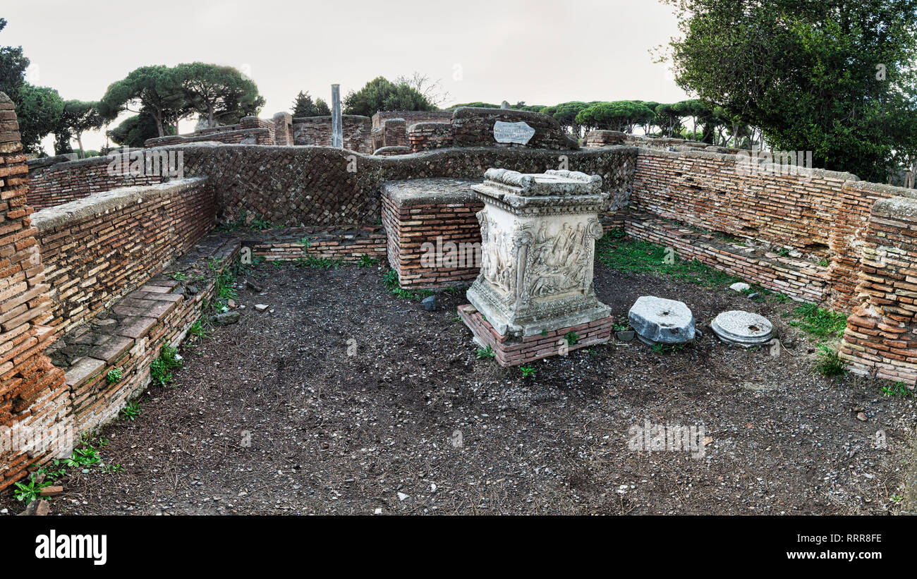 The room of the Shrine of the Altar of the Twins with the marble altar ...